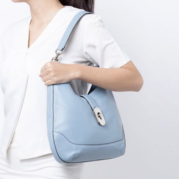 Coach | Bags | Nwt Coach Amber Hobo Pebble Shoulder Leather Bag ...